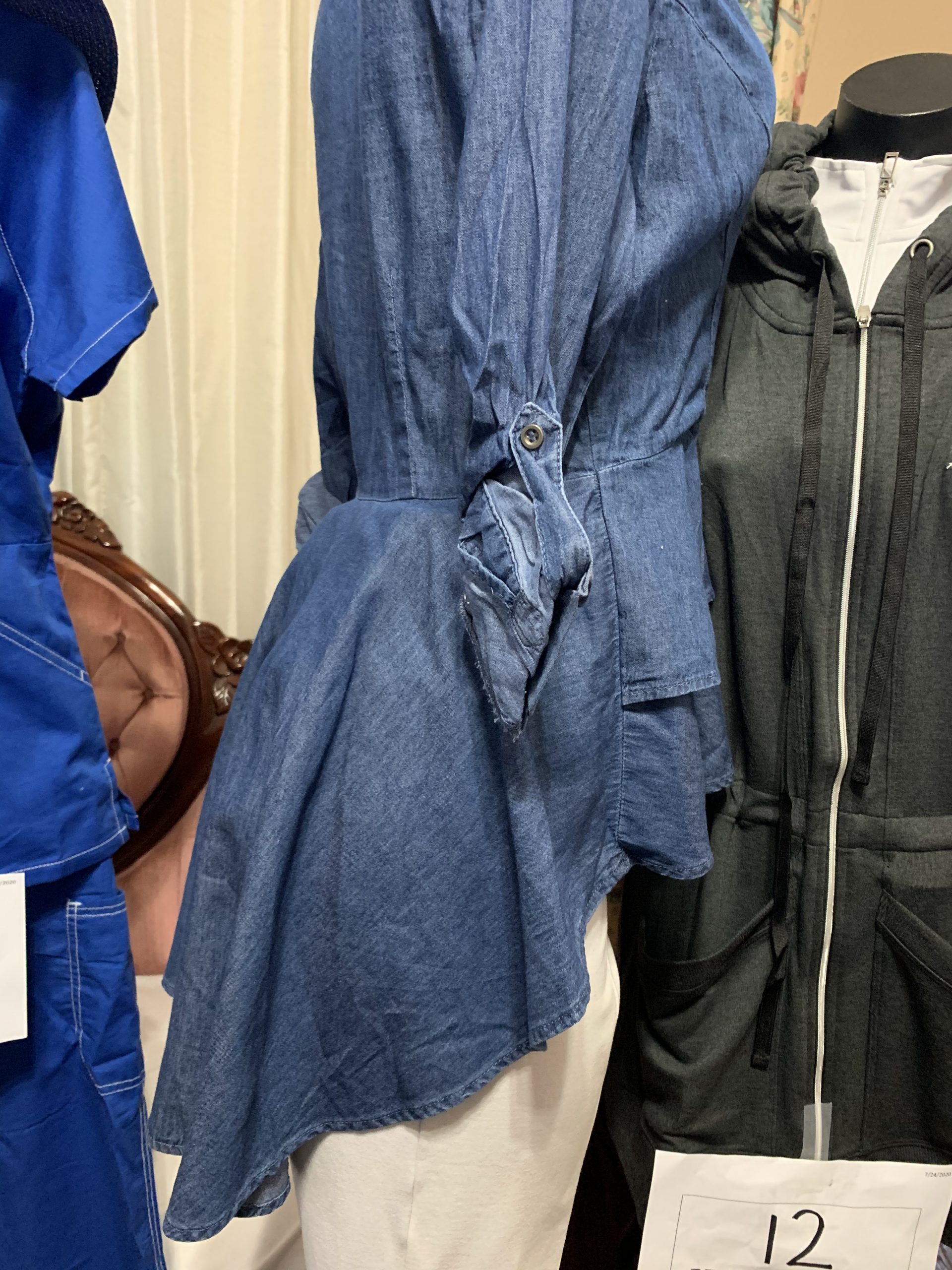 Delta HiLo Cotton Denim Ruffle Shirt – Xpress Yourself Sportswear